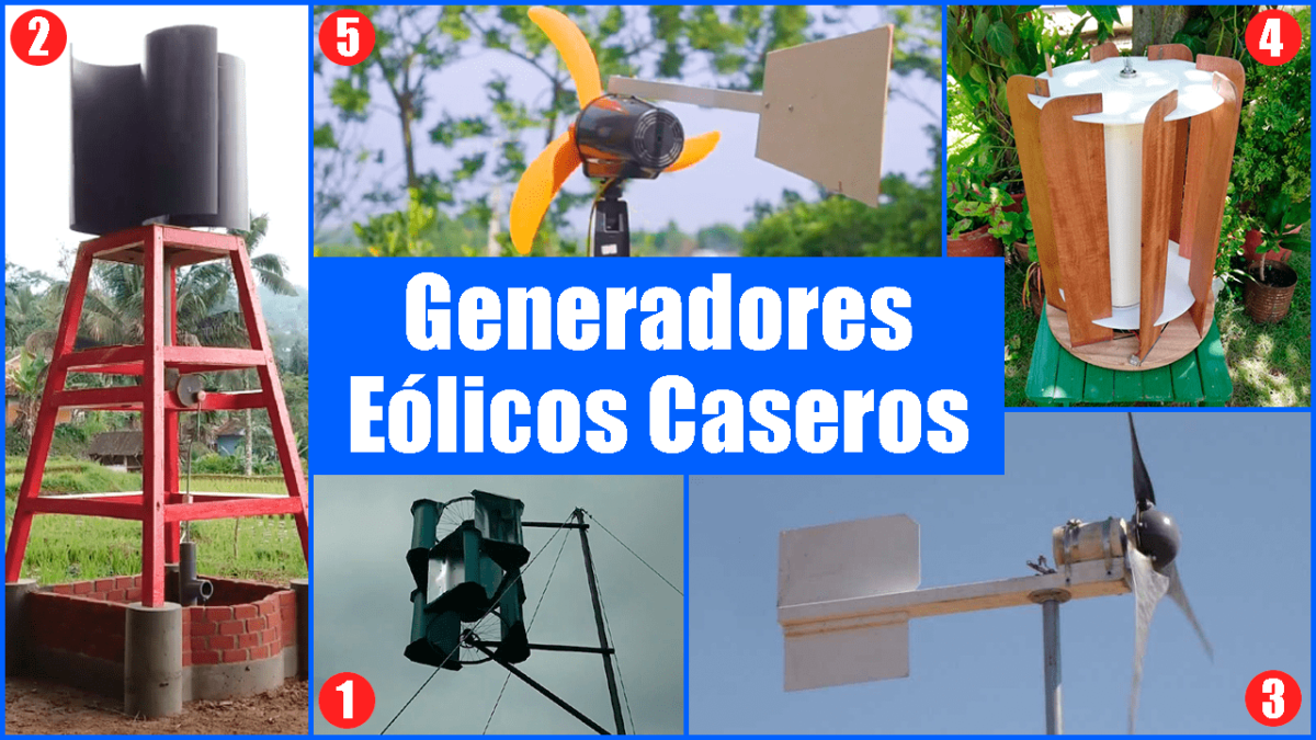 TOP 5 generadores eólicos caseros que Tú Mismo puedes construir | VÍDEO